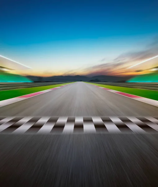 View Infinity Empty Asphalt International Race Track Extreme Horizontal ...
