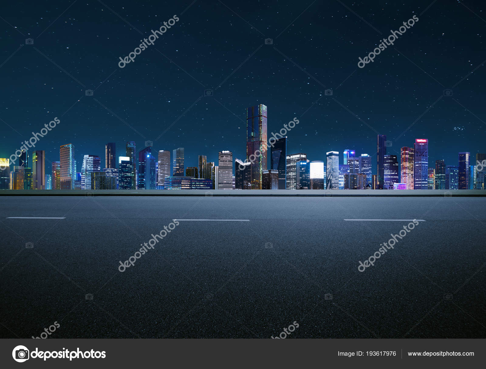 Highway Side View Night