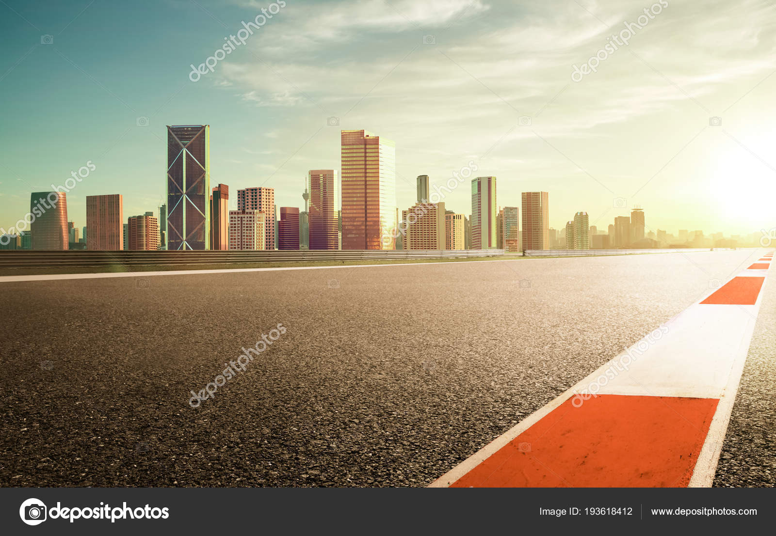 City Street Scene Side View