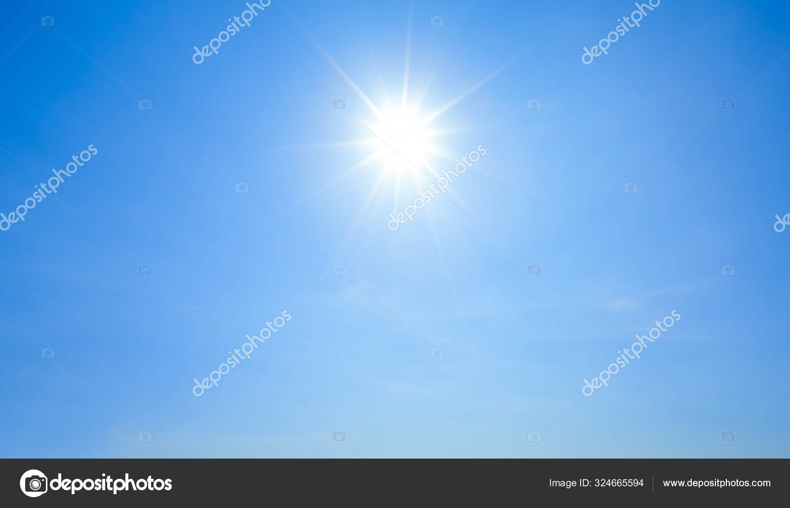 Sun In Clear Blue Sky