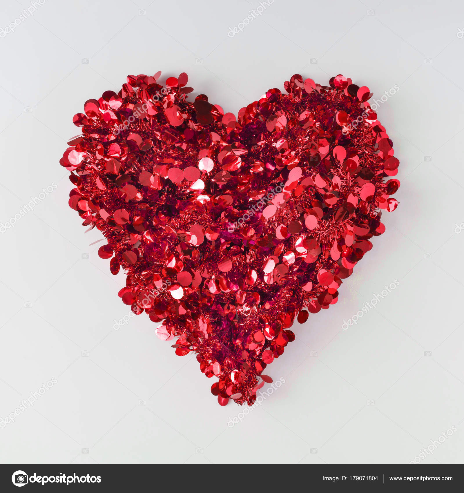 Red Sparkle Heart Background