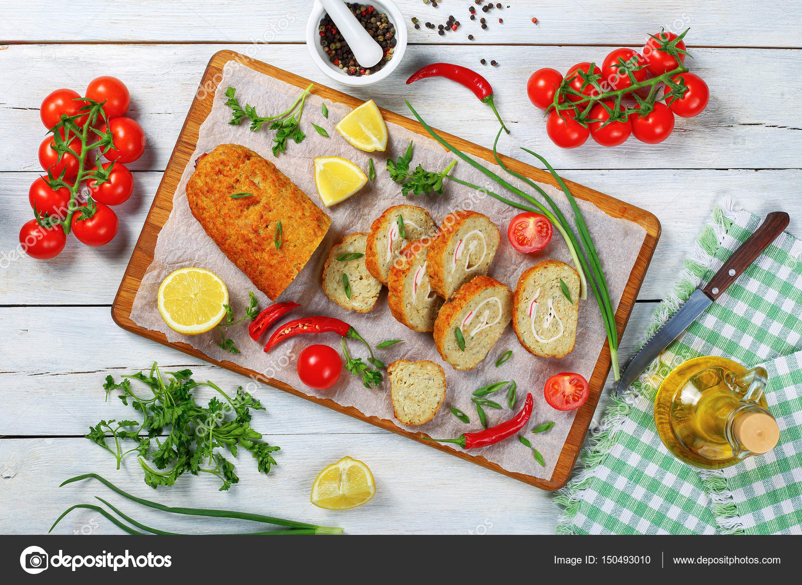 Baked in oven Gefilte fish loaf Stock Photo by ©myviewpoint 150493010