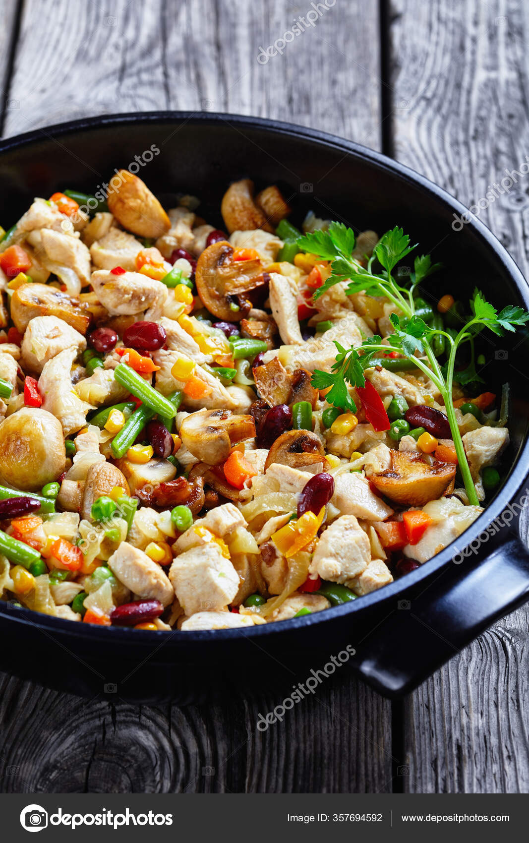 Thawed Mexican Vegetable Mix Chicken Sweet Corn Beans Green Beans Stock ...