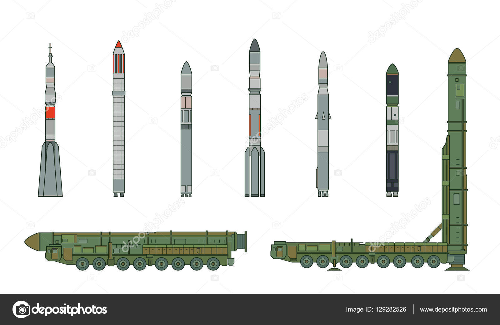 Topol-M and rockets 3 Stock Vector Image by ©ko.t.3208.gmail.com #129282526