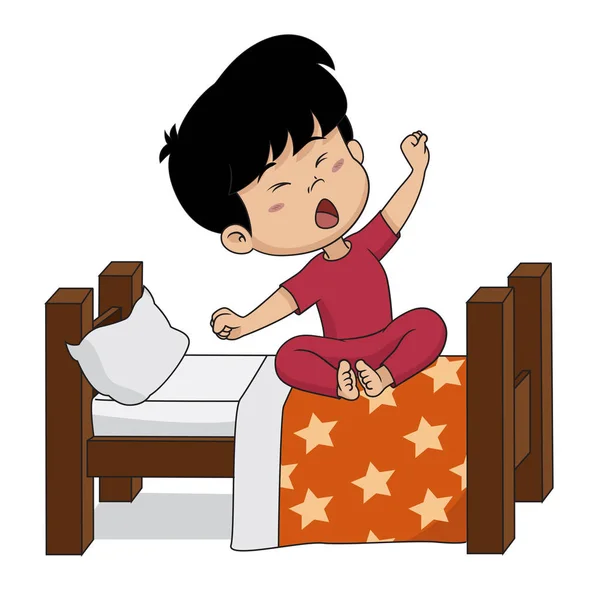 Boy Waking Up Clipart