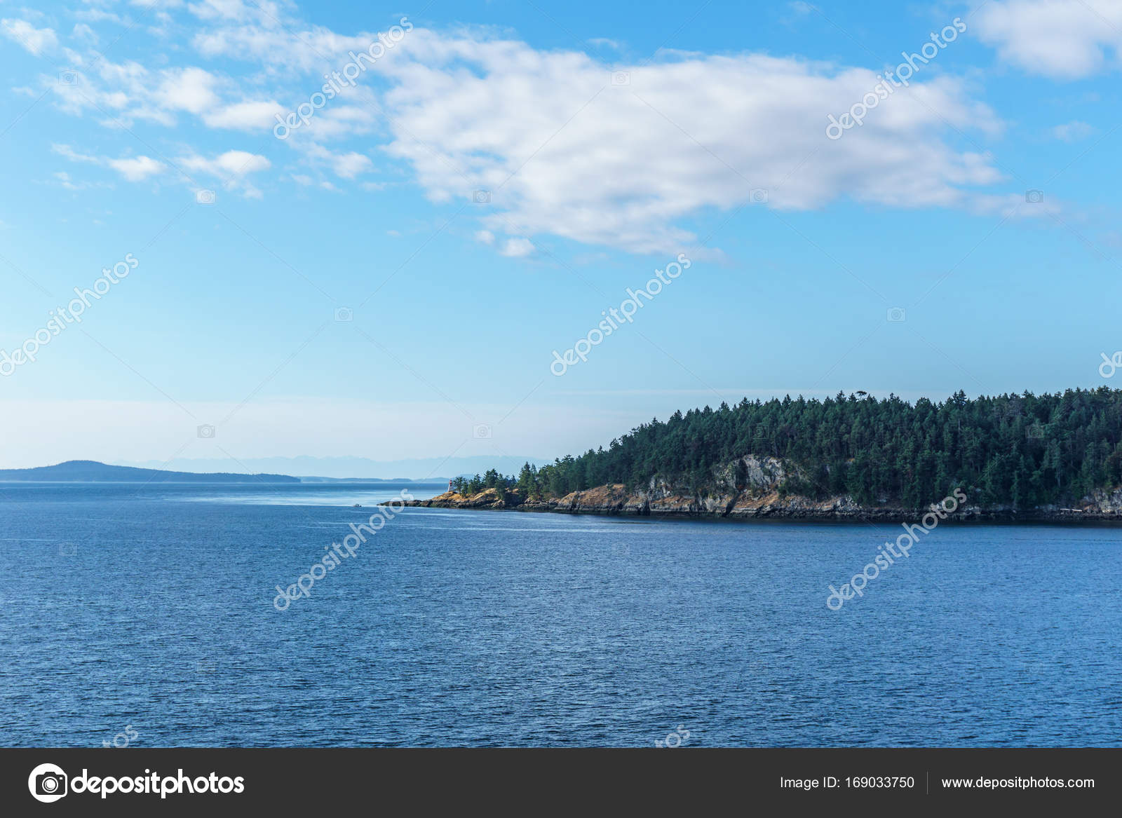 Strait of Georgia between Vancouver and Victoria British Columbia ...