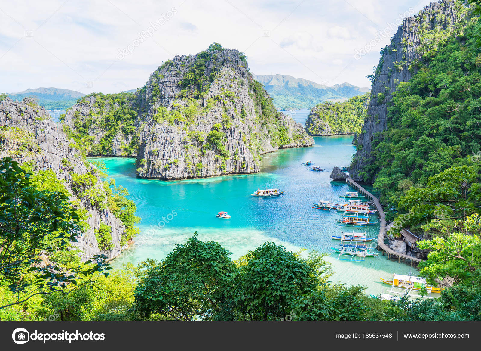 Landscape Coron Busuanga Island Rocks Palawan Province Philippines ...