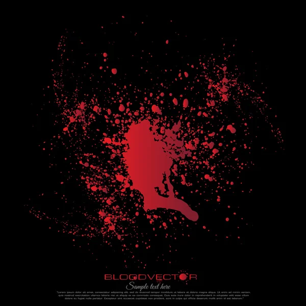 Abstract Blood splatter isolated on Black background, vector des Stock ...