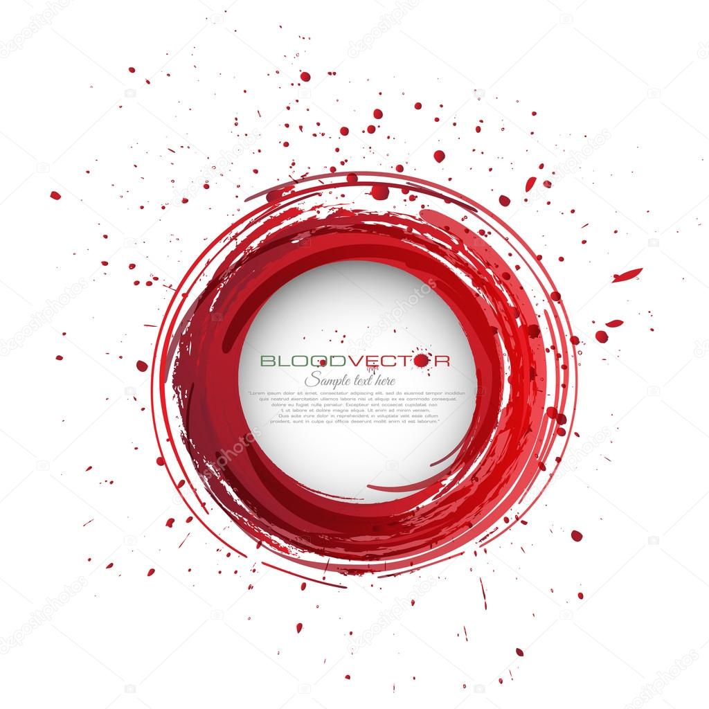 Blood splatter isolated on white background, vector design Stock Vector ...