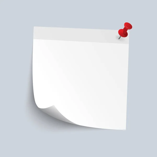 Blank White Sticky Note isolate on gray background, vector illus Stock ...