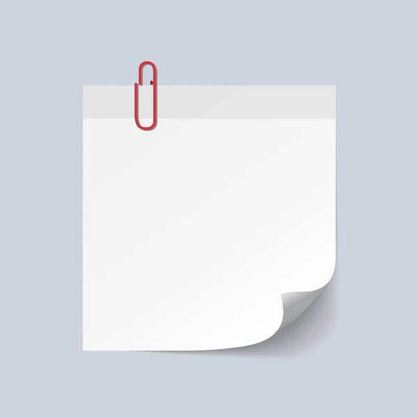Blank White Sticky Note isolate on gray background, vector illus Stock ...