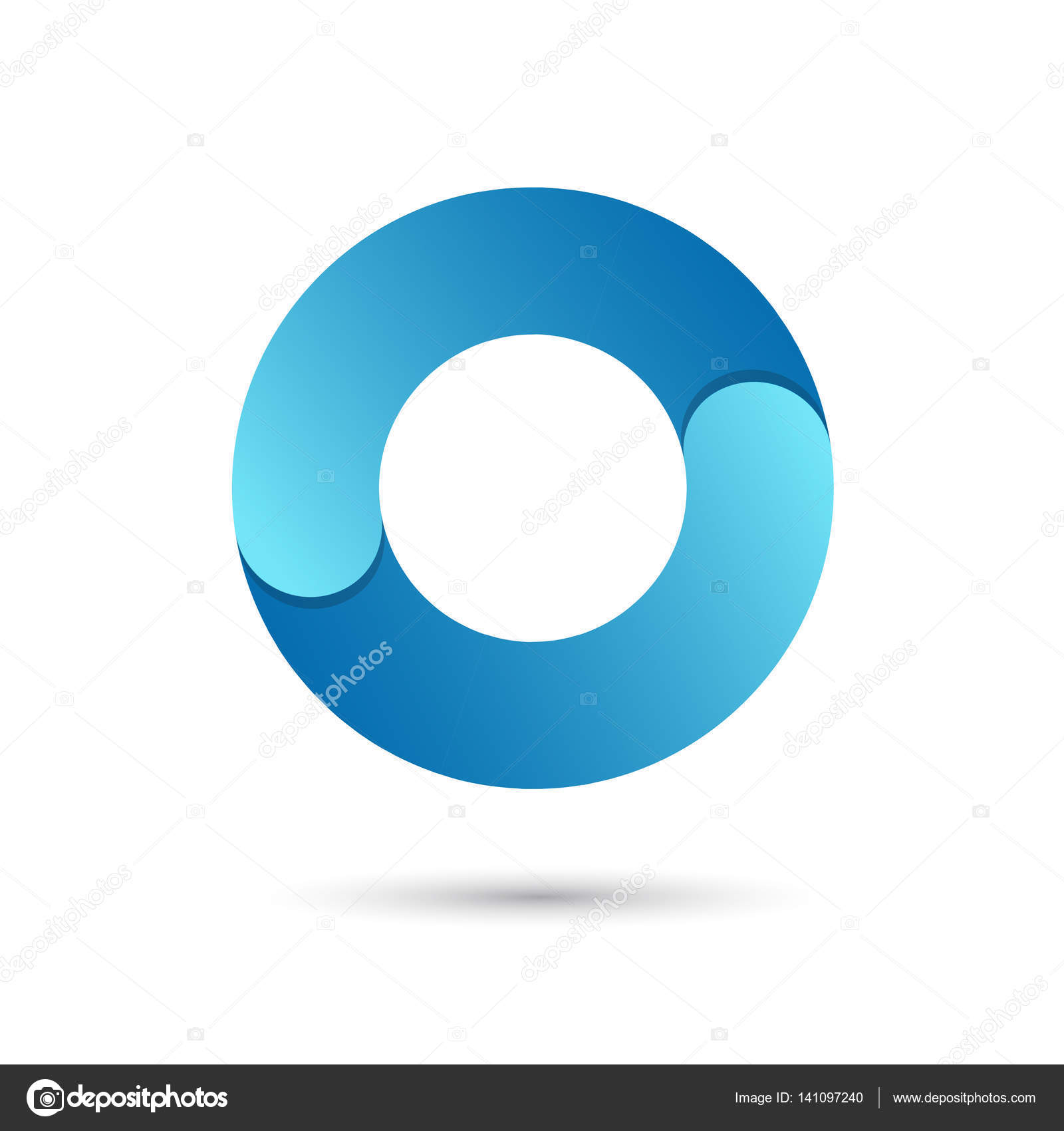 Letter o with blue color on white background Stock Vector Image by ...
