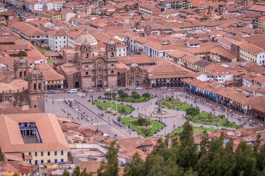 Pictures : cusco peru | Aerial view of Plaza de Armas in Cusco, Peru ...