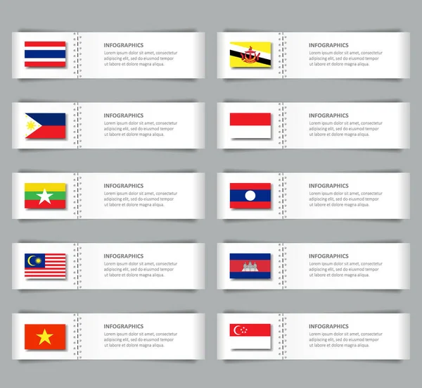 AEC, Asean Economic Community flags on blue background. Stock Vector Image by ©onmyespa #143834017