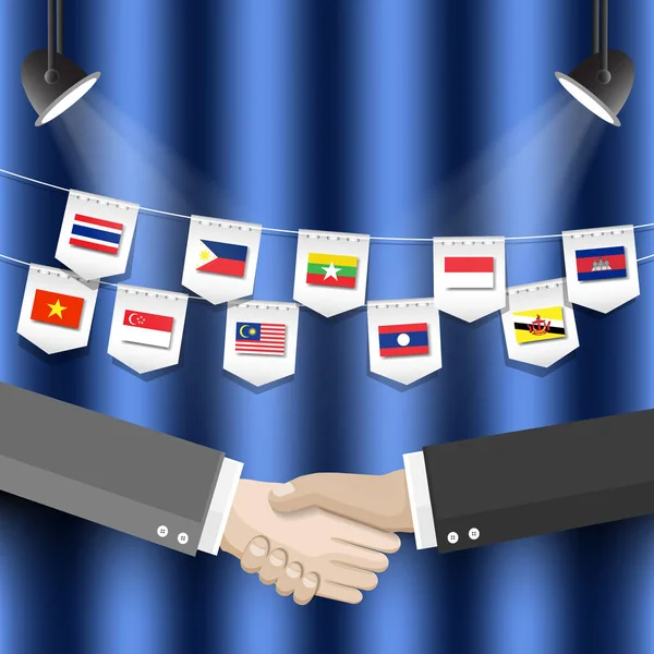 AEC, Asean Economic Community flags on blue background. Stock Vector ... AEC, Asean Economic Community flags on blue background. Stock Vector ...