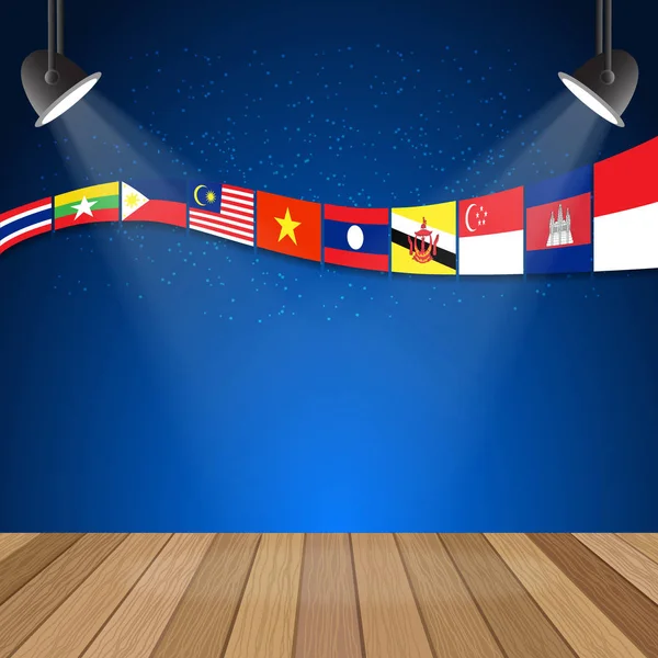 AEC, Asean Economic Community flags on blue background. Stock Vector ... AEC, Asean Economic Community flags on blue background. Stock Vector ...