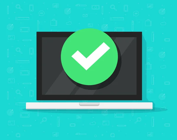 Laptop checkmark Vector Art Stock Images | Depositphotos