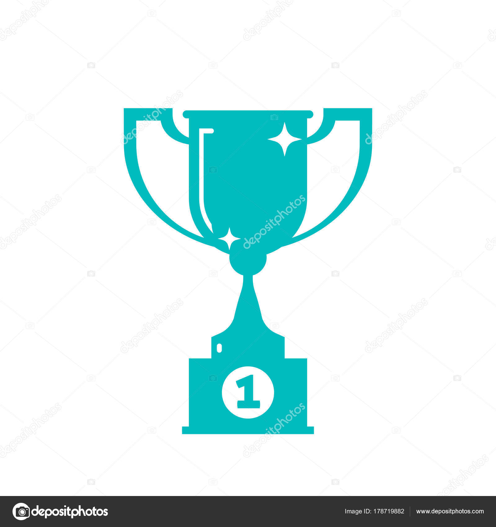 Trophy winner cup award shape vector icon isolated Stock Vector by ...