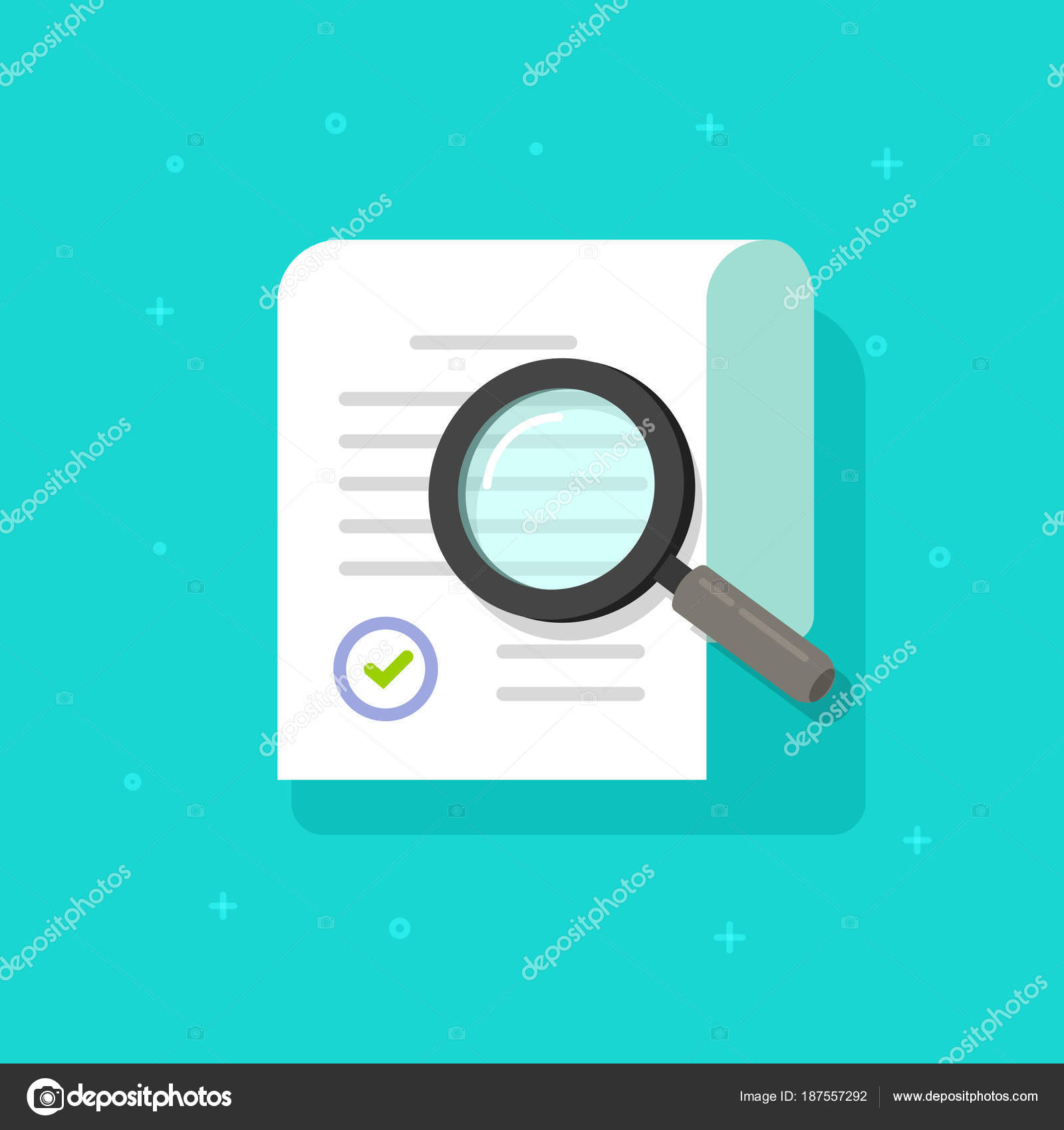 Documento de investigación vector ilustración, plano de dibujos ...