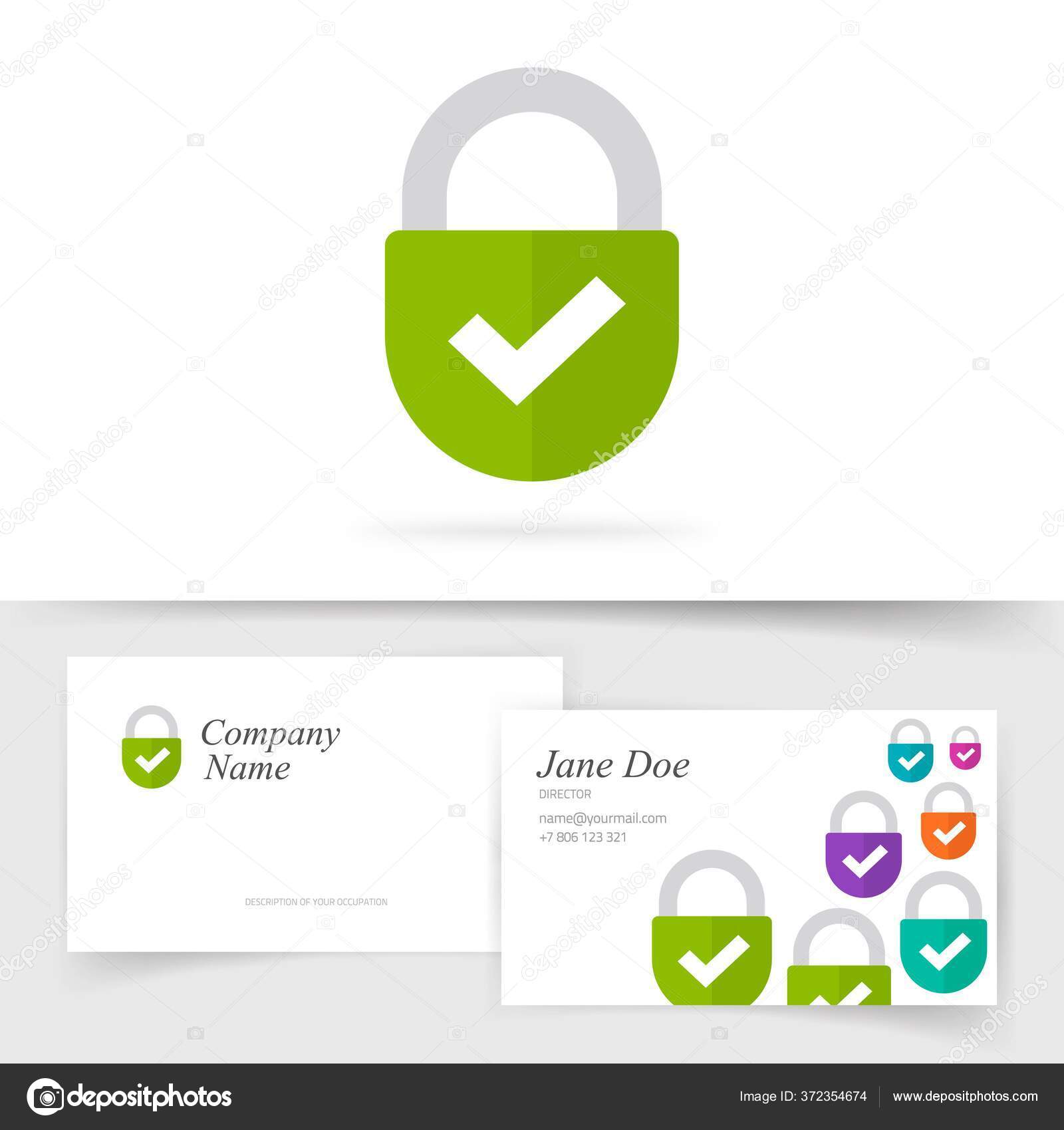 Lock logotype as trust protected company logo or padlock secure brand ...