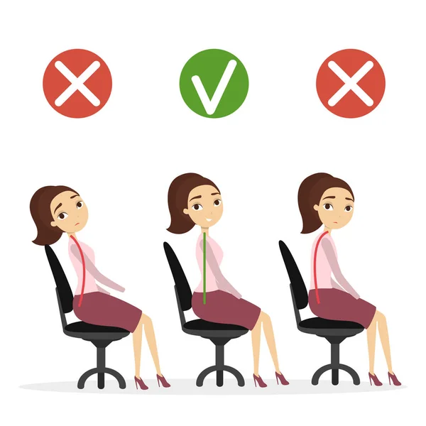 Good posture Stock Vectors, Royalty Free Good posture Illustrations ...