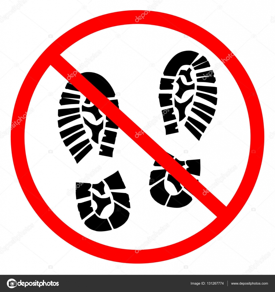Prohibited information icon with footprints Stock Vector by ©maxbax ...
