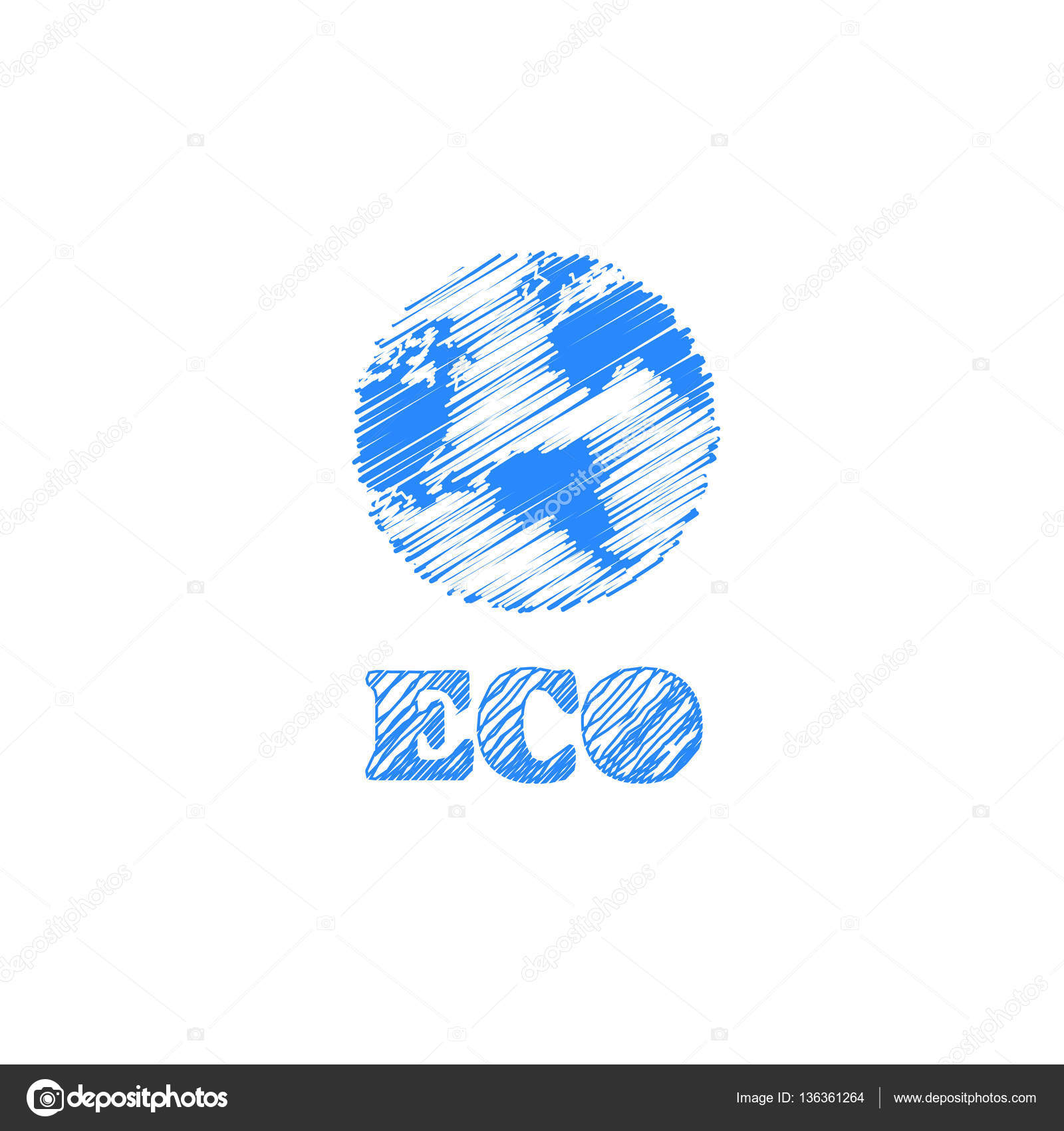 Eco logo with earth Stock Vector Image by ©maxbax #136361264