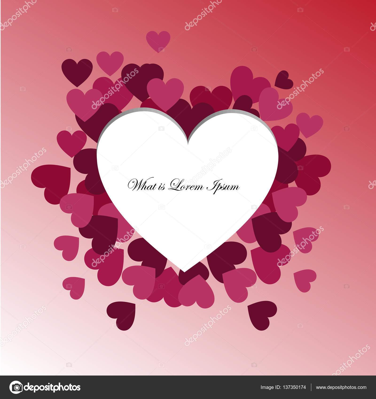 Greeting card with white heart on center Stock Vector Image by ©maxbax ...