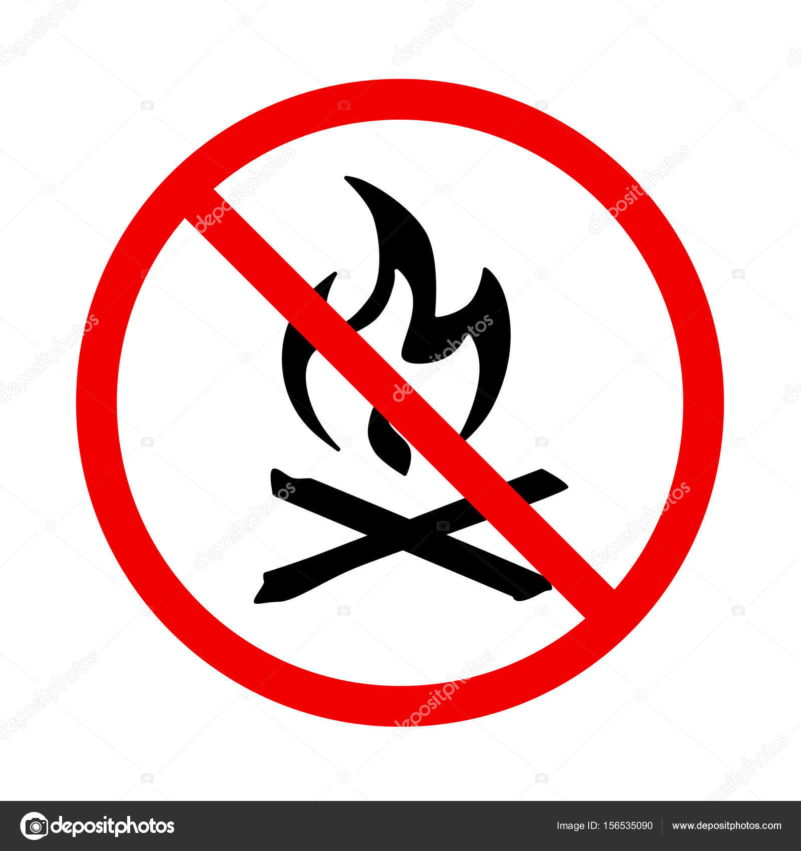 No fire vector sign Stock Vector Image by ©maxbax #156535090
