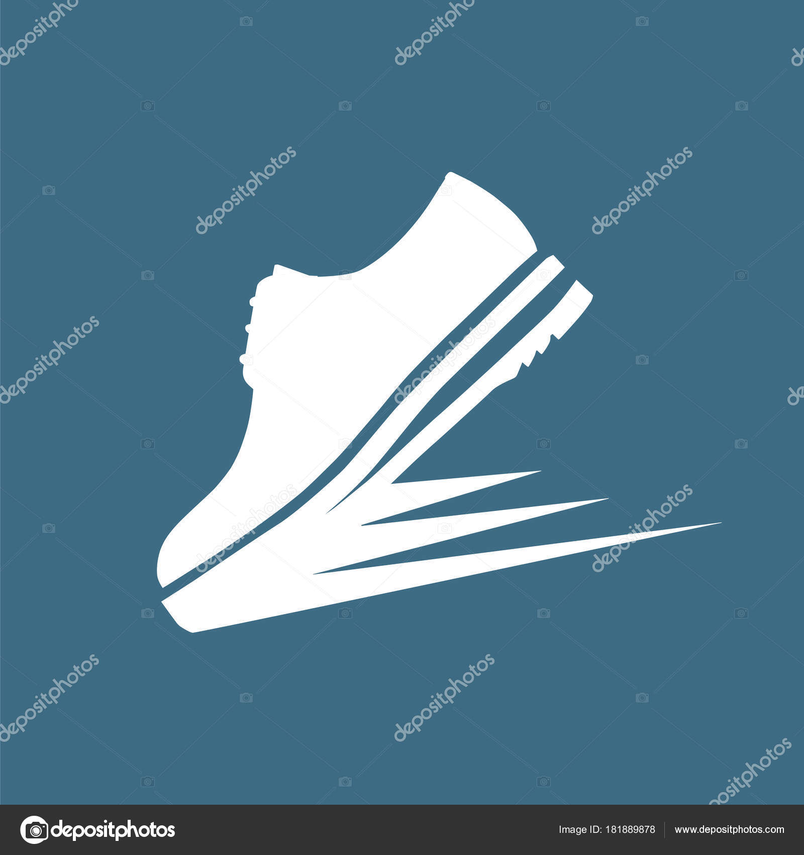 Speed Silhouette Shoe Vector Illustration Stock Vector by ©maxbax 181889878