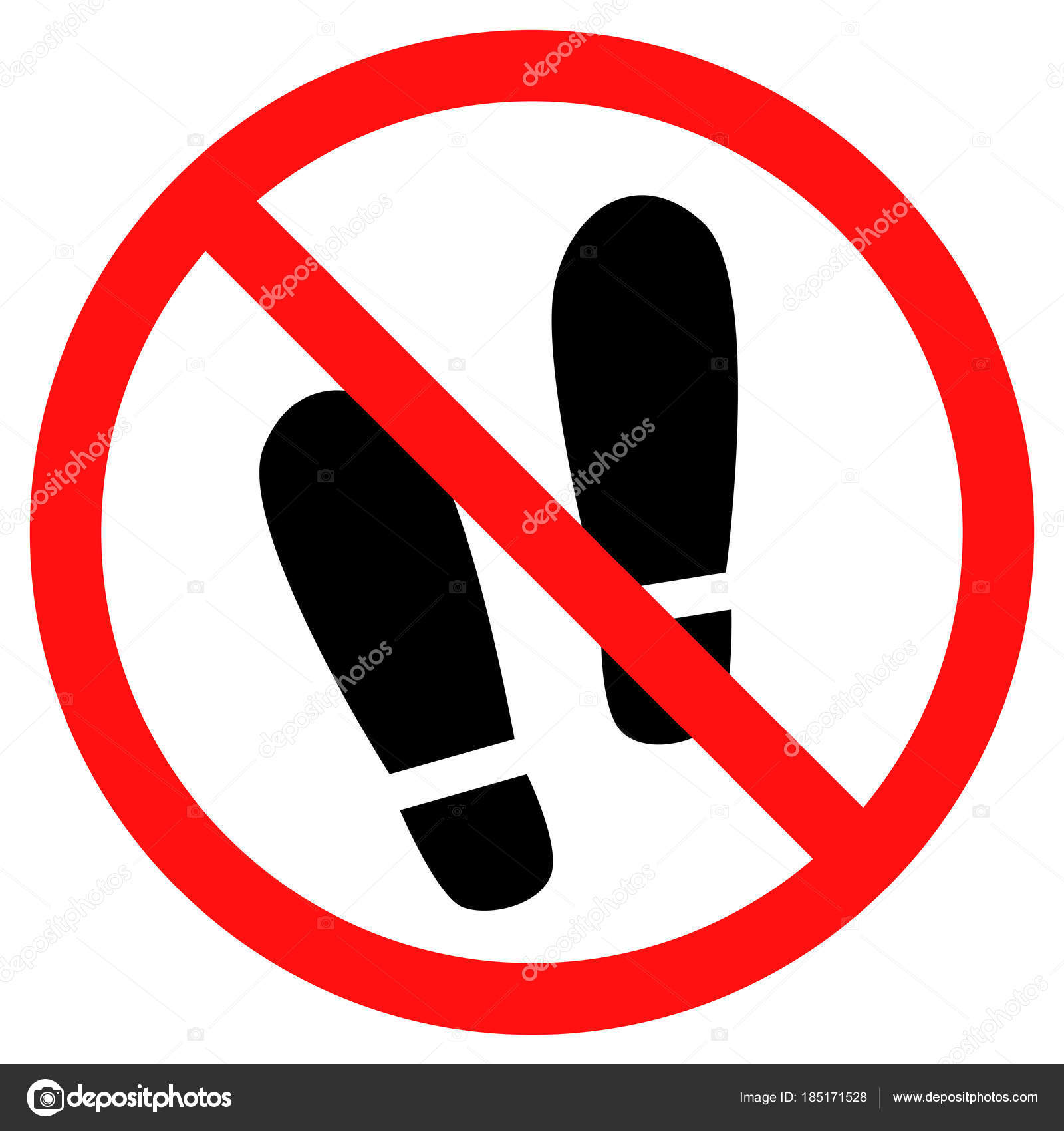 Step Here Please Sign Vector Illustration Stock Vector by ©maxbax 185171528