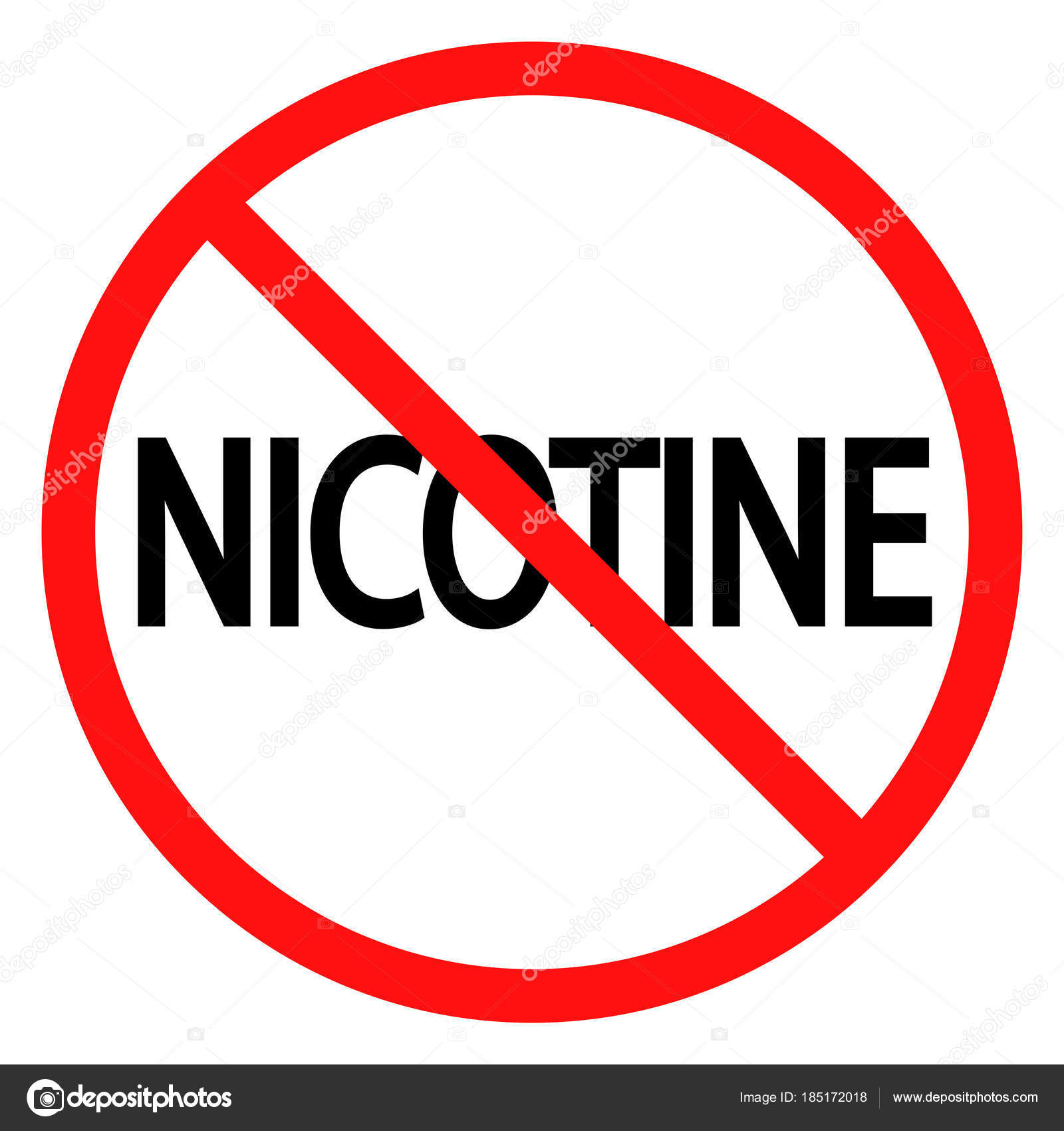 Para Nicotina Signo Prohibición Ilustración Vectorial Vector de stock ...