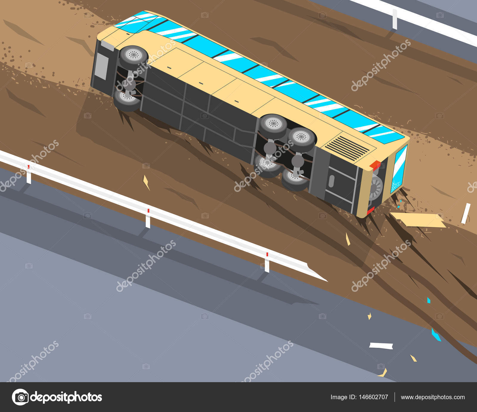 The bus overturned Stock Vector Image by ©Colorfulworld86.yandex.ru ...