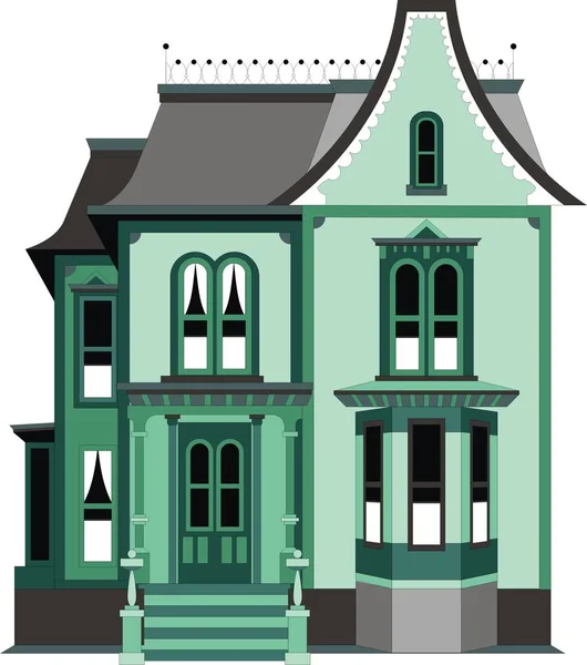 Victorian house vector Vector Art Stock Images | Depositphotos