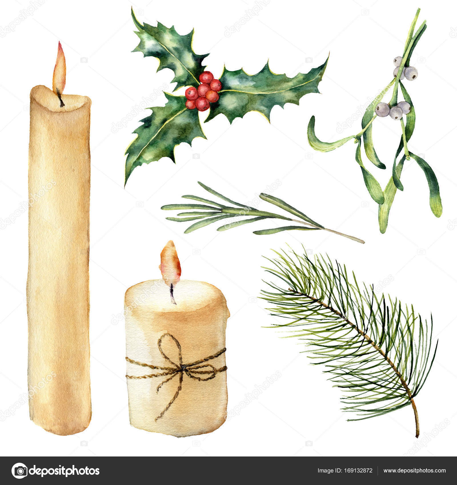 Xmas Candles Clip Art