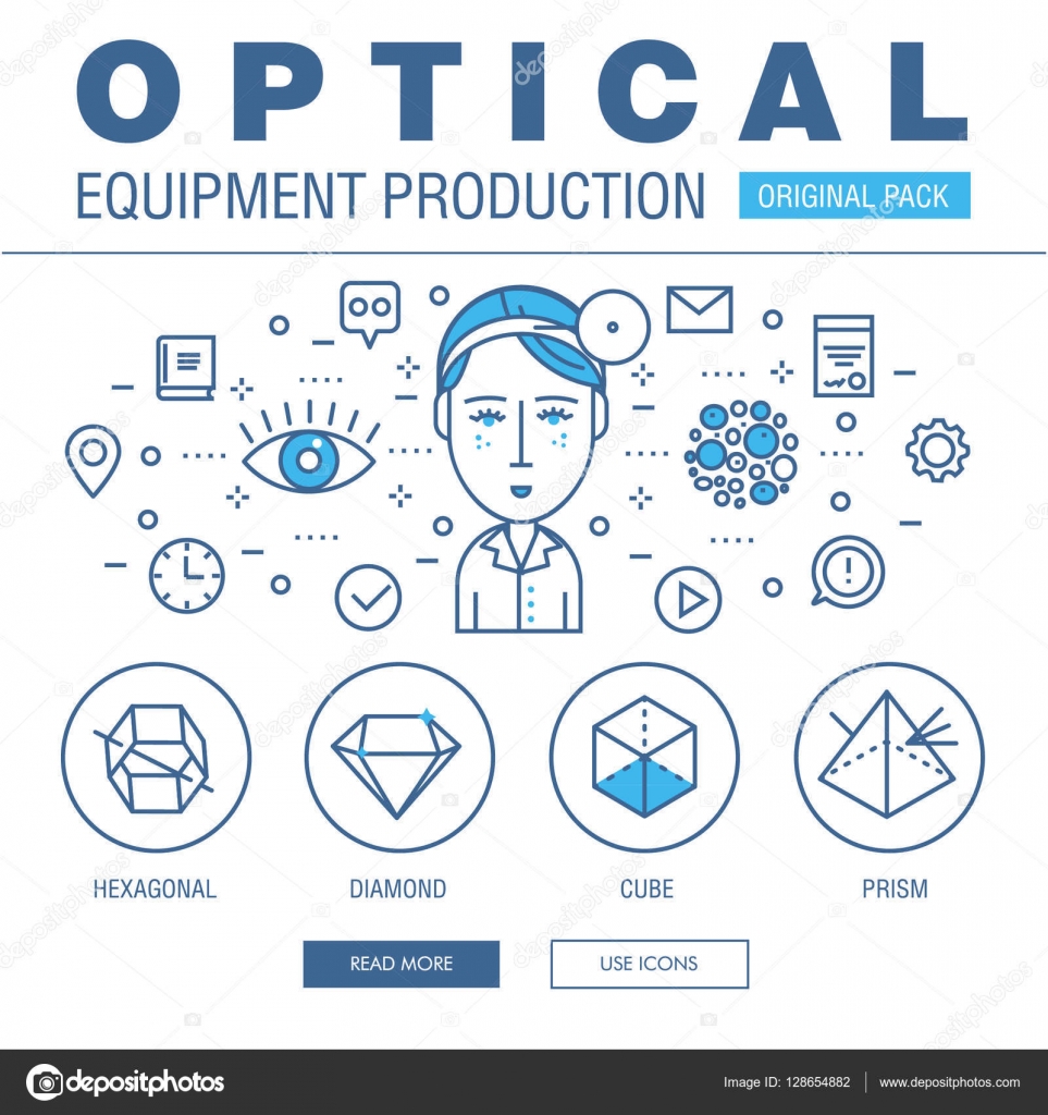 Modern optical development flat industry. Thin line laboratory m Stock ...
