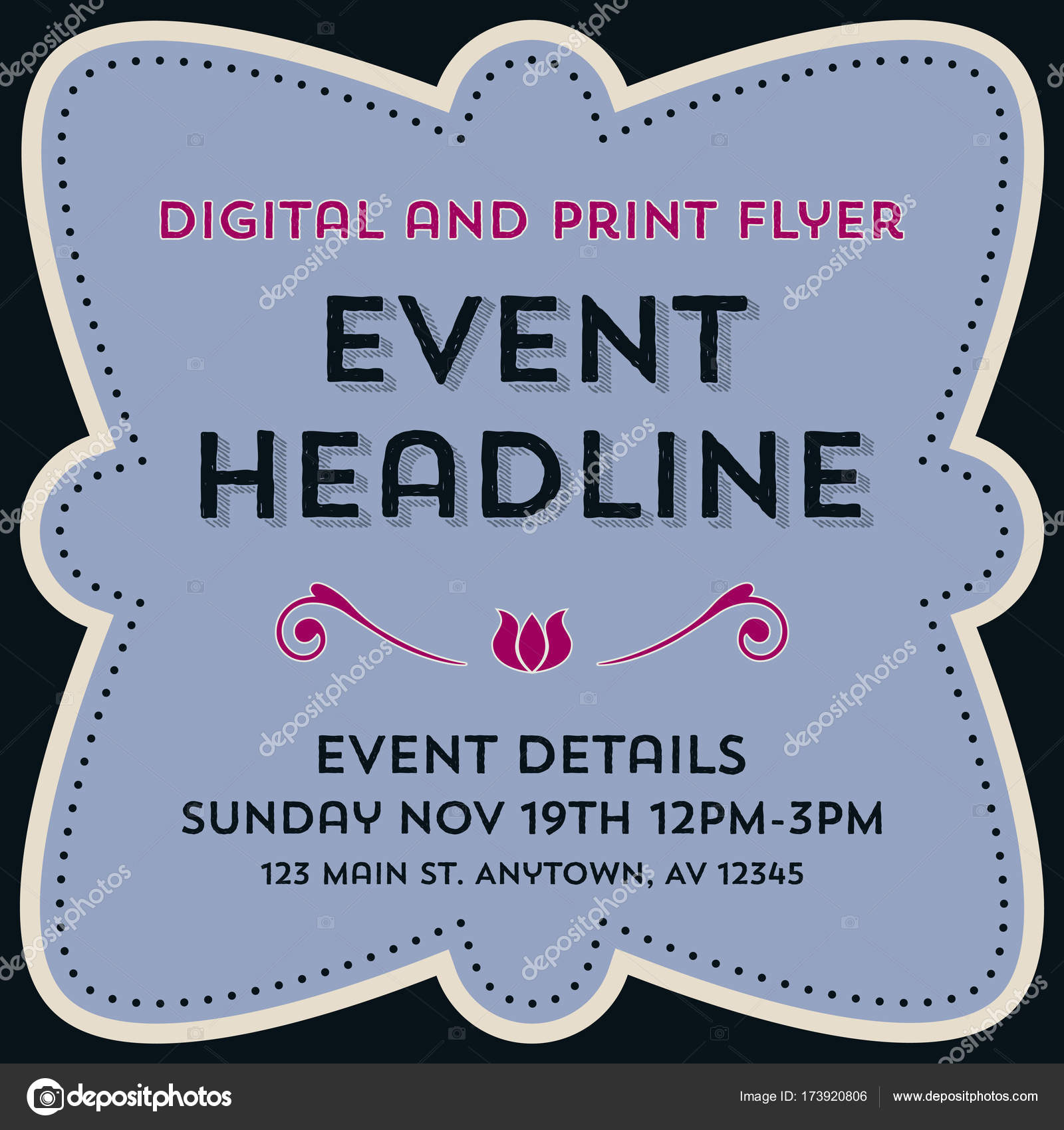 Event Flyer background and frame template Stock Vector Image by ...