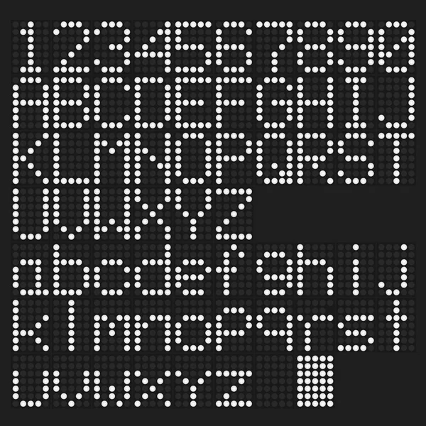 Dotted numbers | Dotted font alphabet digital letters and numbers ...
