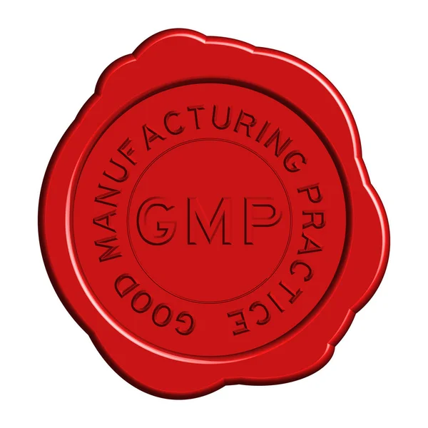 Red GLP (Good Laboratory Practice) wax seal on white background Stock ...