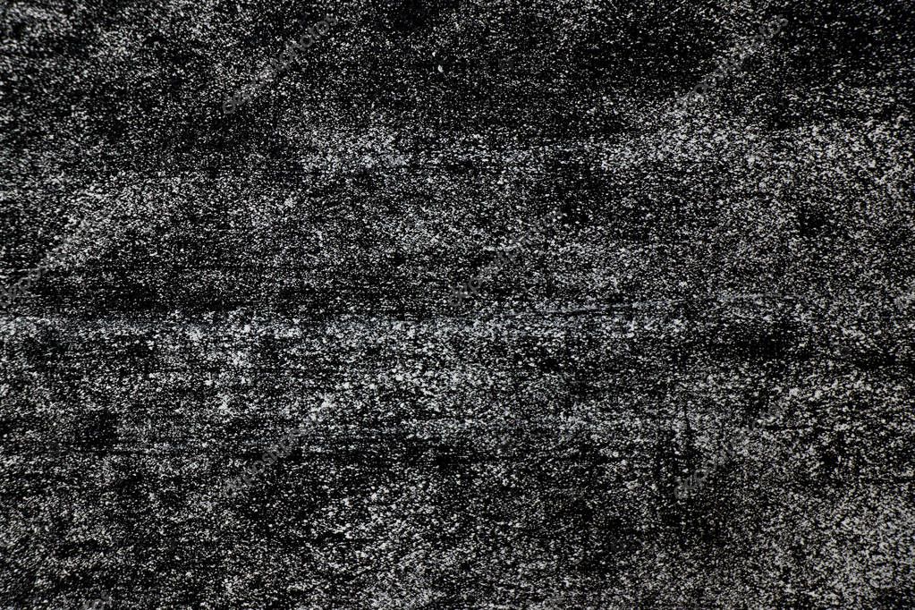 Grunge white color chalk texture on black board background — Stock ...