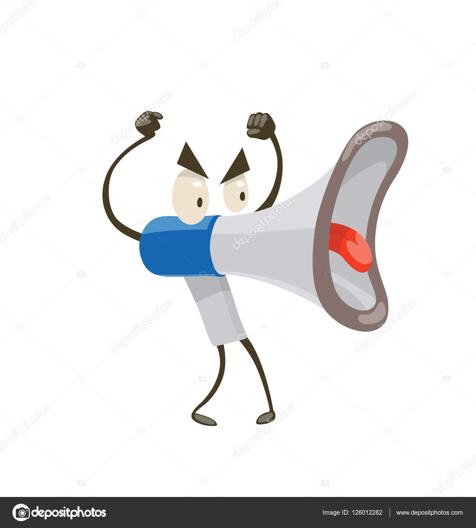 Funny megaphone angry at something Stock Vector Image by ©tannilion ...