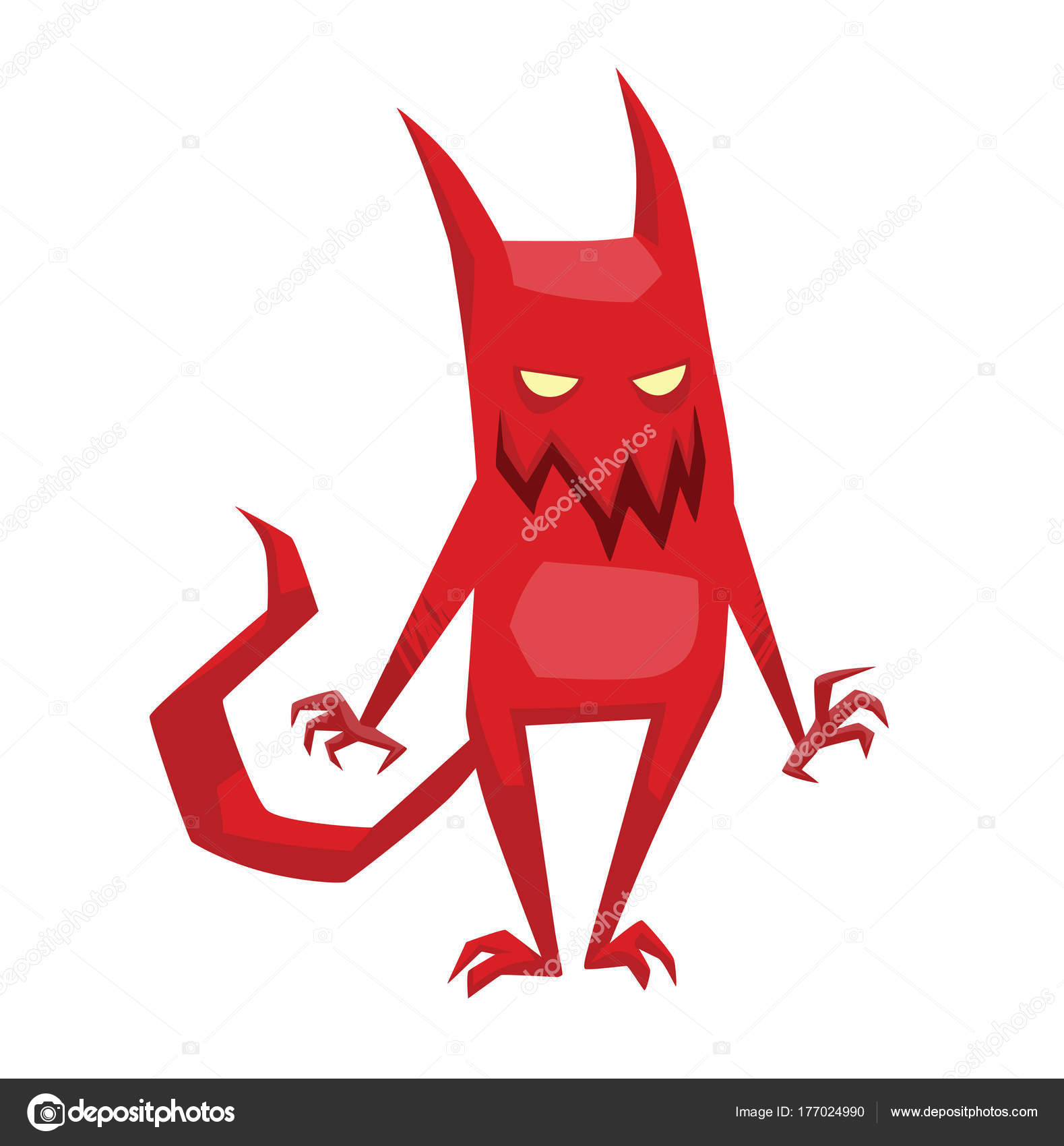 Funny red devil standing Stock Vector Image by ©tannilion.gmail.com ...