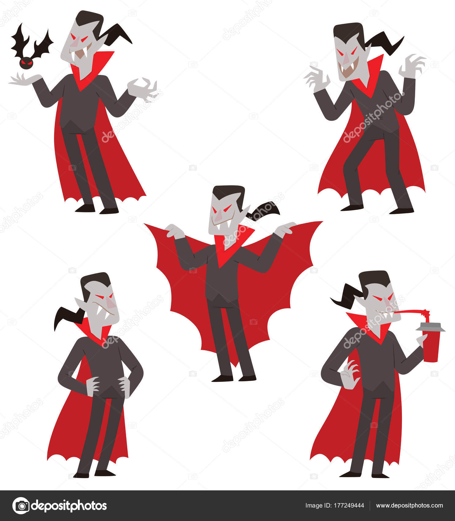Set of funny vampires Stock Vector Image by ©tannilion.gmail.com #177249444