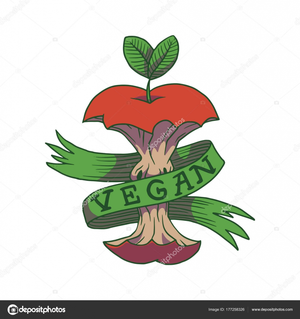 Rotten Apple Core Tattoo