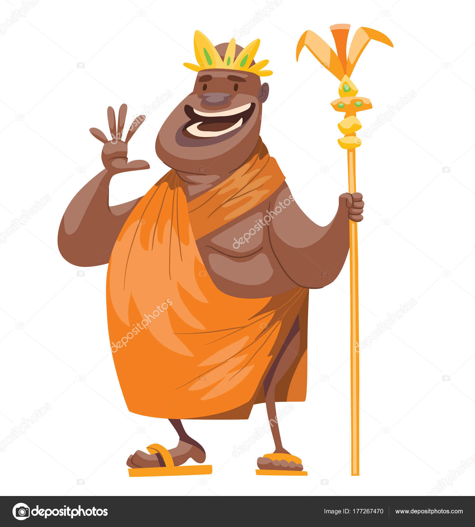 Funny fat bald black African king Stock Vector Image by ©tannilion ...