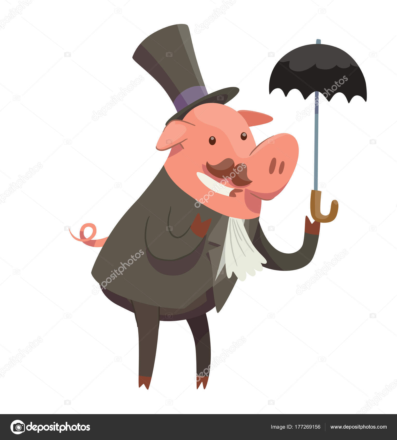 Funny pink male pig-gentleman Stock Vector Image by ©tannilion.gmail ...