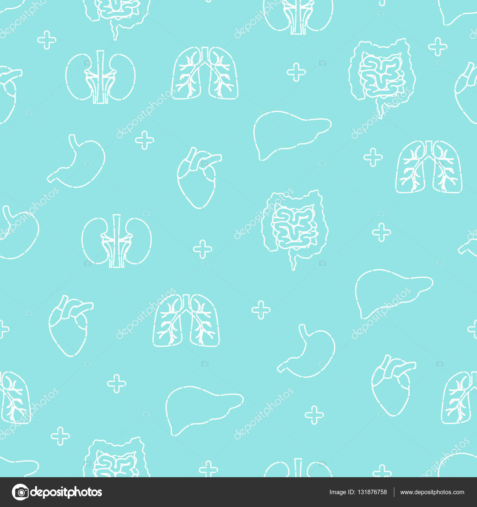 Body organs pattern Stock Vector by ©Naumas 131876758