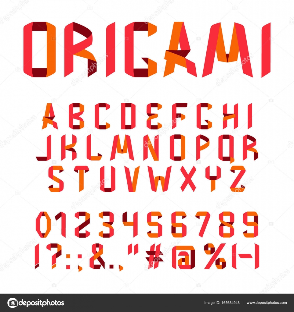 Origami font alphabet Stock Vector Image by ©Naumas #165684948