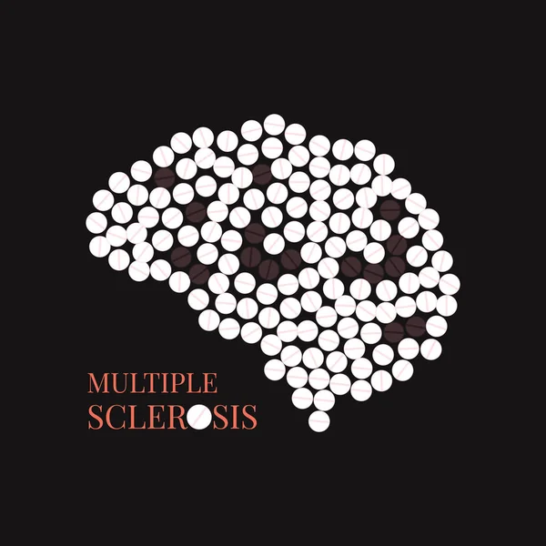 Multiple sclerosis poster with brain Stock Vector Image by ©Naumas ...