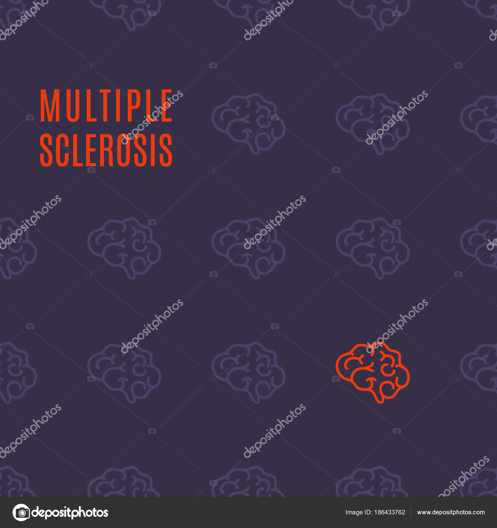 Multiple sclerosis pattern poster Stock Vector Image by ©Naumas #186433762